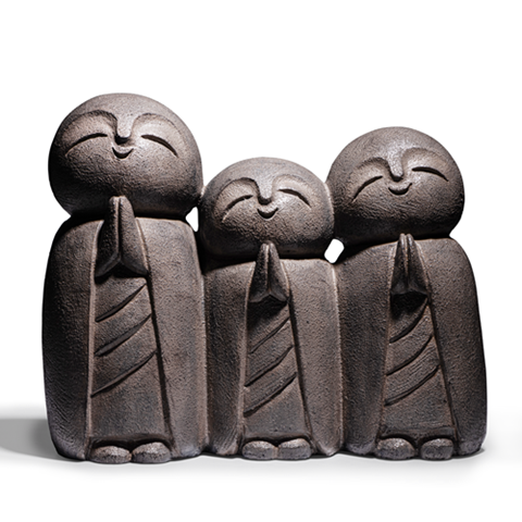 Ashnam Zuzu Family Monk Statue, Rust Iron - A Symbol of Unity, Peace a ...